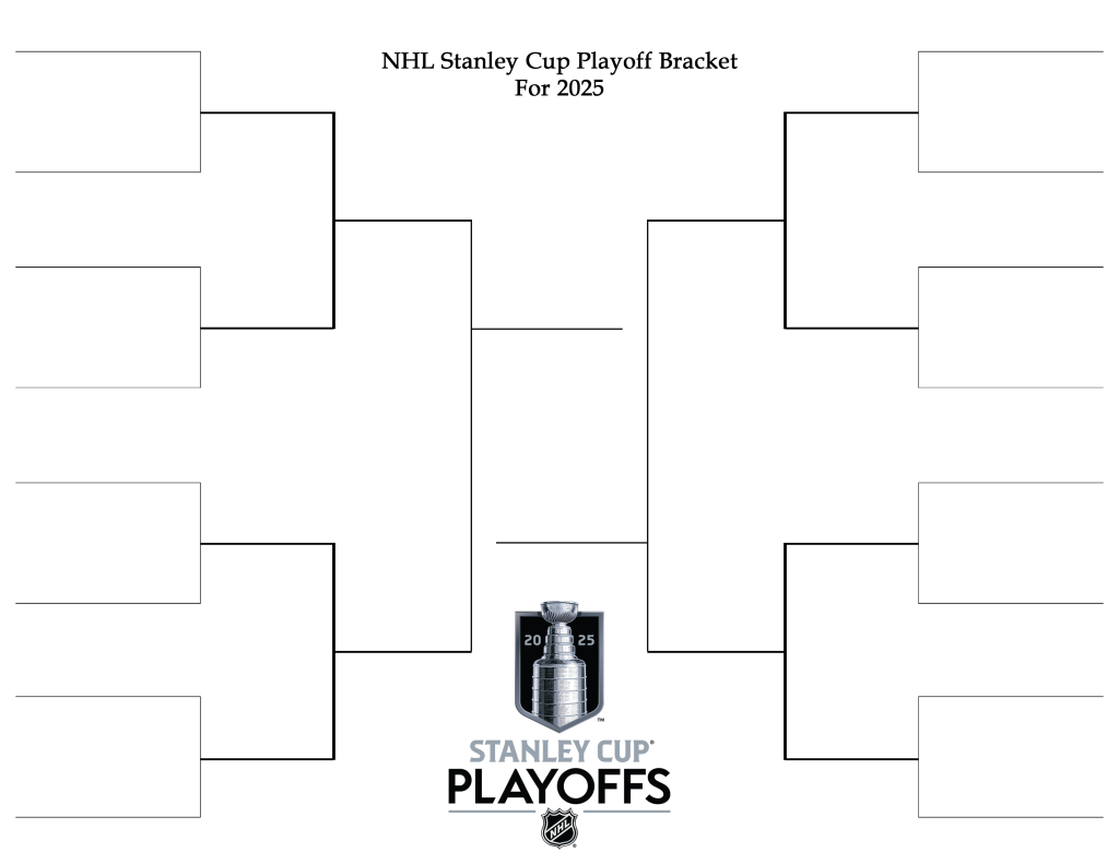 Printable 2025 Stanley Cup Playoff Bracket for the NHL Playoffs ...
